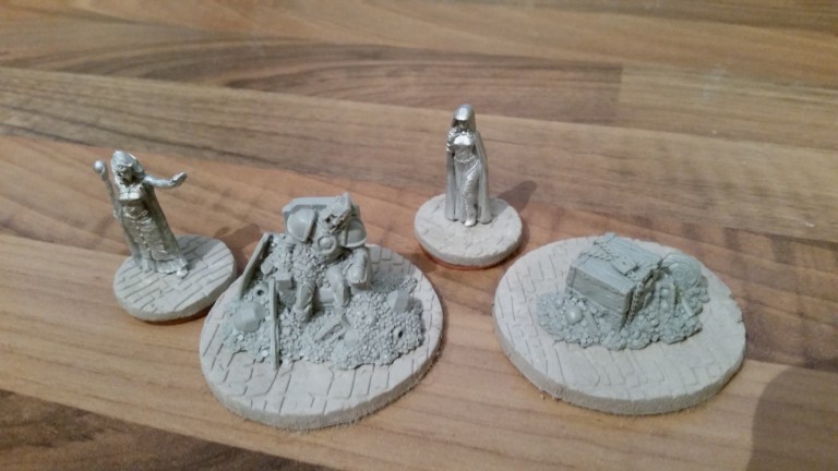 Easy Cobblestone Bases for Miniatures Using Plasticard - Ross Whia1959