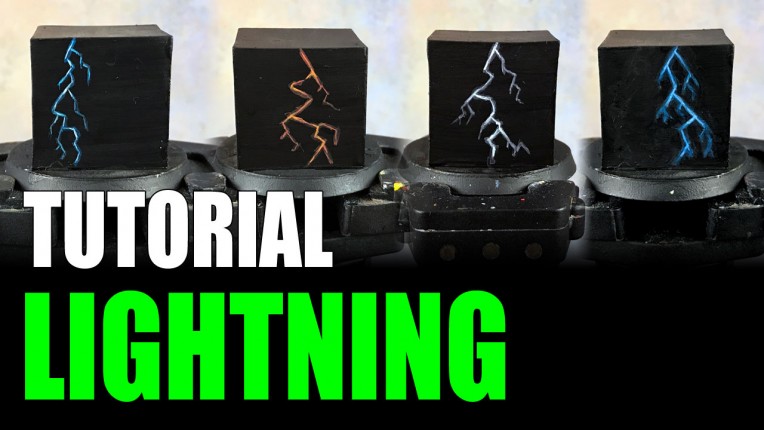 Learn How to Paint Lightning Bolts on Your Miniatures (Tutorial)